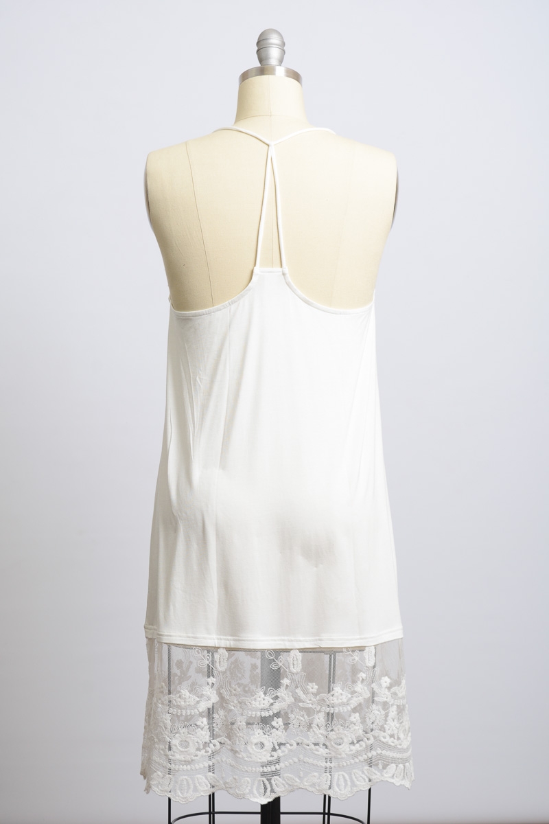 T-Back Midi Lace Slip - Sophistication and Style in Every Detail
