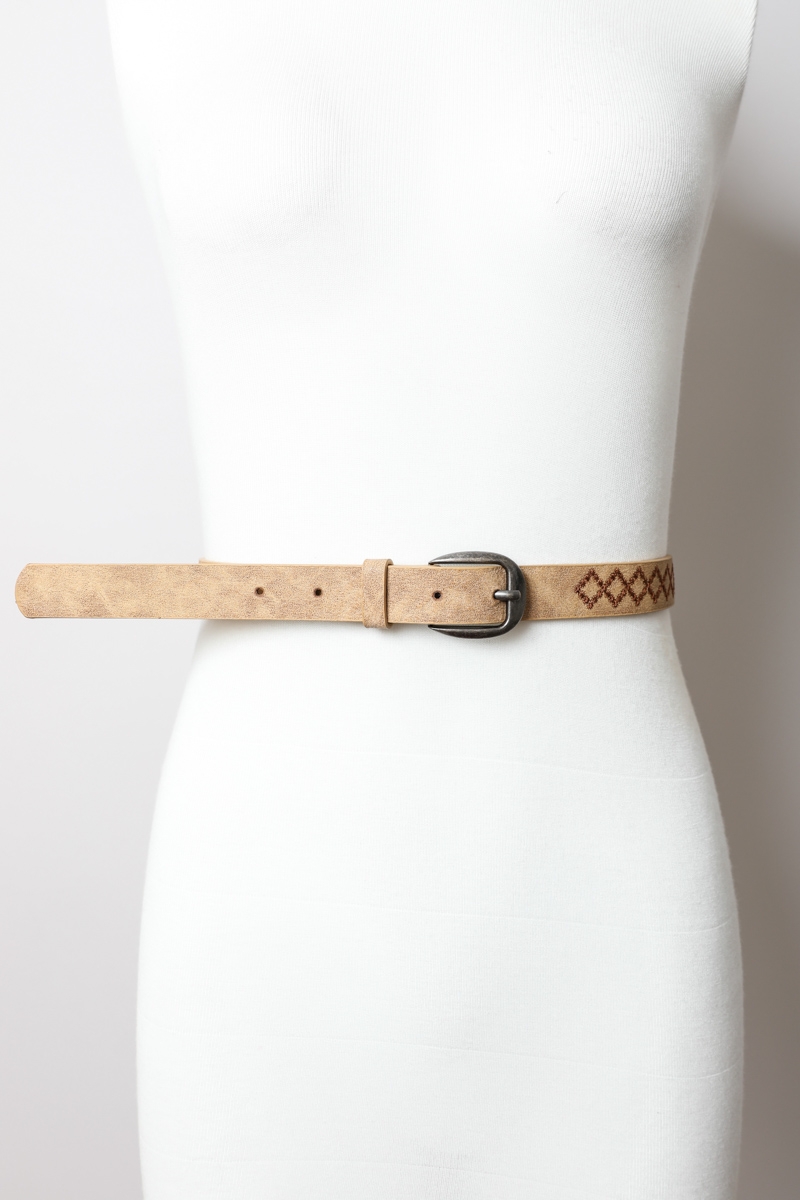 Leto Wholesale Belts - Buy Skinny Punched Out Fashion Belt in Bulk Qty